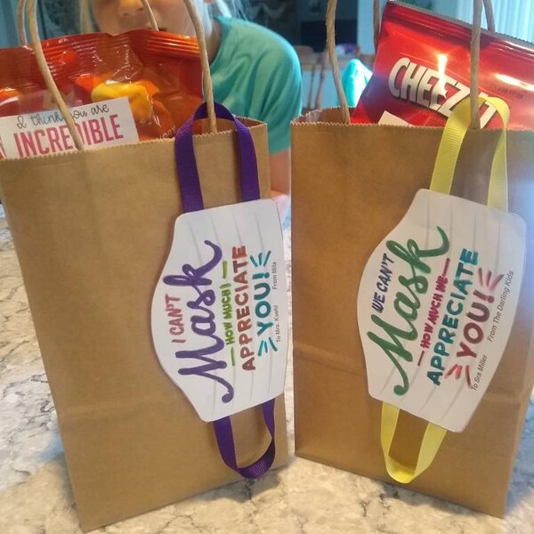 Can't Mask Our Gratitude PRINTABLE Gift Tag, Mask Gift Tag, Thank You ...