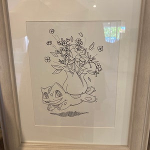 Marigold Art Print Fine Line Floral Art | Etsy