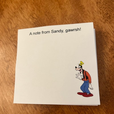 Goofy Custom Sticky Notes // 3x3, Personalized Gift Idea, Custom ...