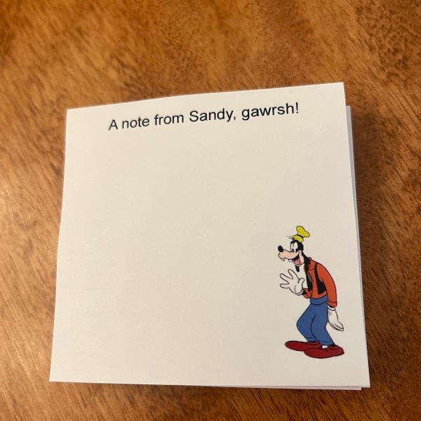 Goofy Custom Sticky Notes // 3x3, Personalized Gift Idea, Custom ...