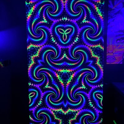 Macrodose Ceiling Canopy Trippy UV Reactive Geometric - Etsy