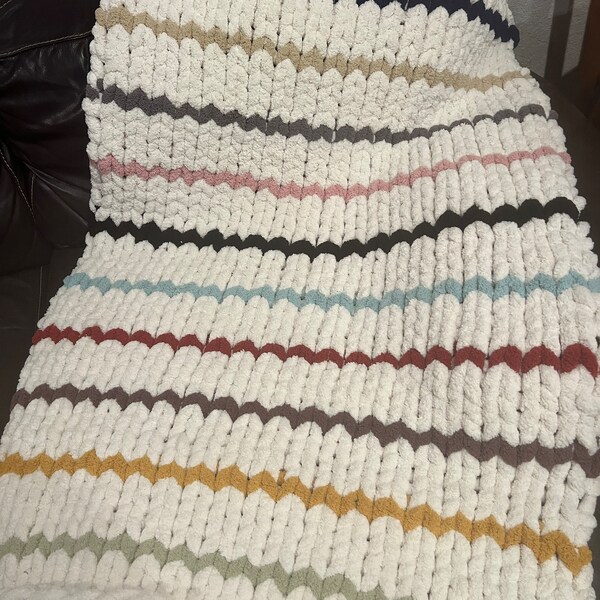 Video Tutorial: Coastal Comfort Hand Knit Chunky Blanket Instructions ...