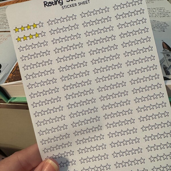 Rating STARS - Blank | .28"h X 1.08"w | 72 Stickers | Blank Stars on ...