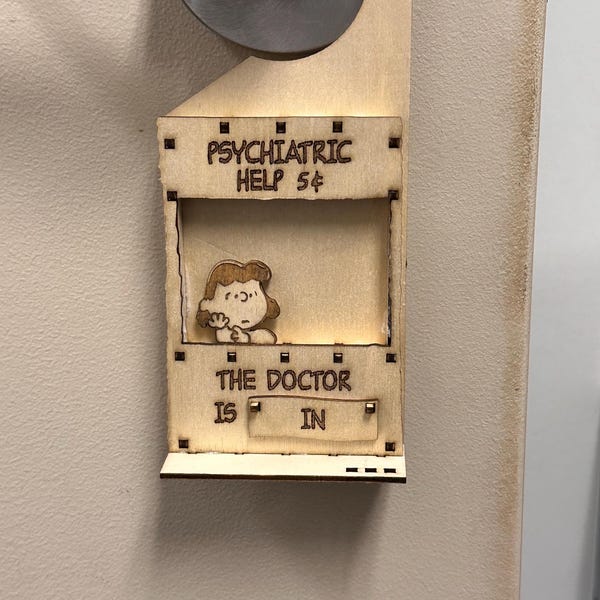 Peanuts Inspired the Doctor is in – Door Hanger Booth Decoration – 2 ...