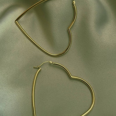 10k or 14k Real Gold Shrimp Hoop Earrings / Gold Shrimp Hoops - Etsy