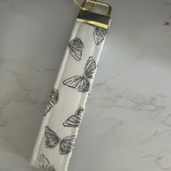 Checkered Keychain Wristlet Keyfob Fabric Key Wristlet Car Key ...