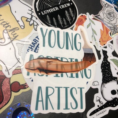 Artist Sticker Pack Waterproof, Art Stickers, Art Affirmations, Paint ...