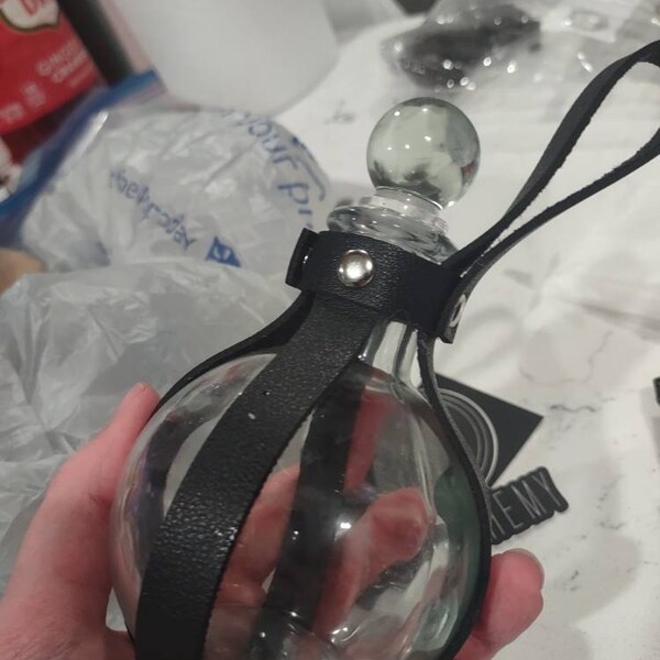 Triple Moon Potion Bottle W/glass Topper - Goddess | Witch | Witchcraft ...