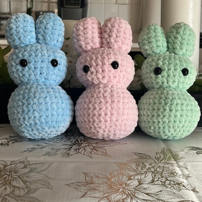 PATTERN Bunny Peep Plushie Easter Easter Basket Stuffer Stuffed Bunny ...