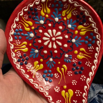 14 Color Ceramic Spoon Rest, Handmade Pottery, Spoon Rest, Kitchen ...