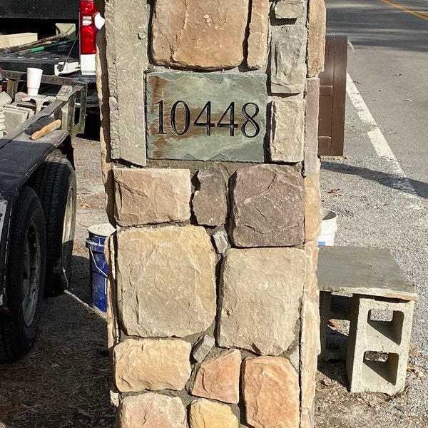 Custom CARVED Address Stone House Numbers Slate House Plaque Mailbox - Etsy