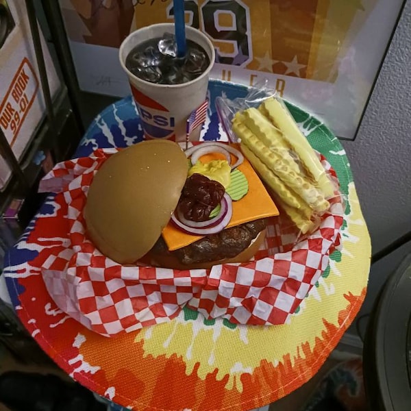Fake Cheeseburger and French Fries, Summer Grilling, Summer BBQ, Summer ...