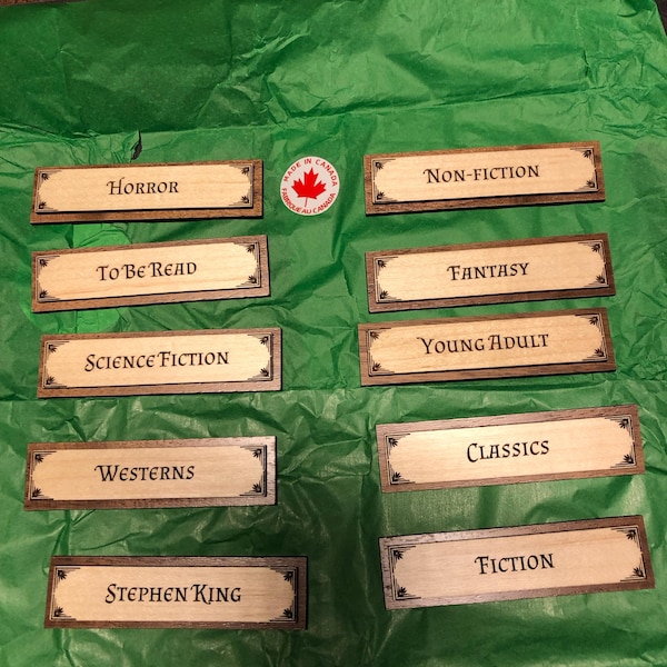 Bookshelf Labels - Etsy