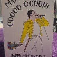 Funny Mothers Day Card Mama Ooooh Freddie Mercury Queen Mama Mothers ...