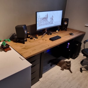 Bespoke Rustic Gaming Desk With A Frame Industrial Legs - Etsy UK
