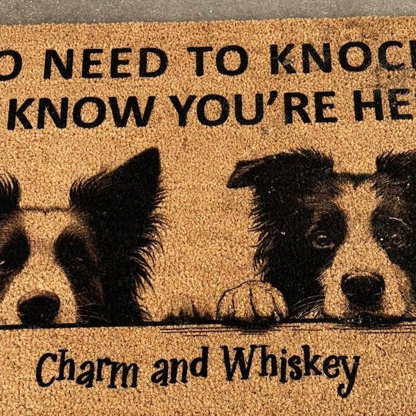 The German Shepherds Door Mat, We Know You ARE Here Shepherd Dogs Door ...
