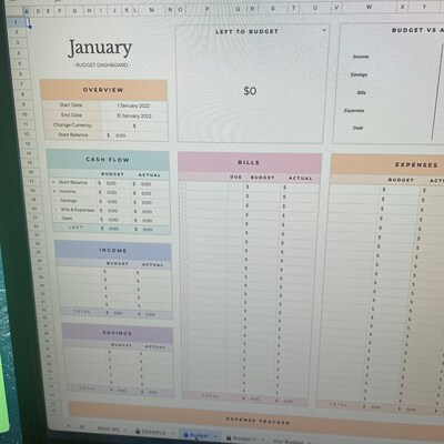 Budget Planner for Google Sheets, Monthly Budget Spreadsheet, Paycheck ...