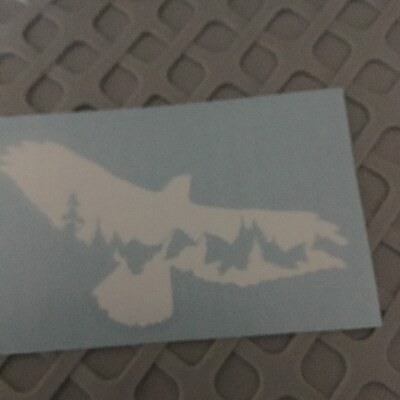 Hawk Decal, Car Decal, Mountain Stickers, Bird Sticker, Laptop Decal ...