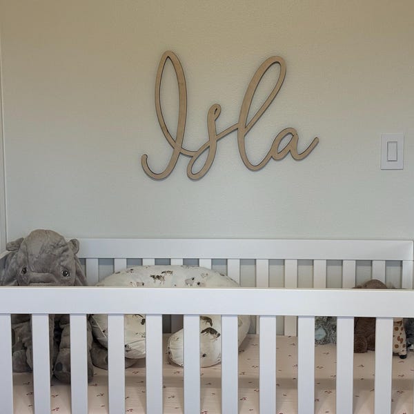 Large Name Sign for Wall Baby Name Cutout for Nursery Big Name Sign for ...