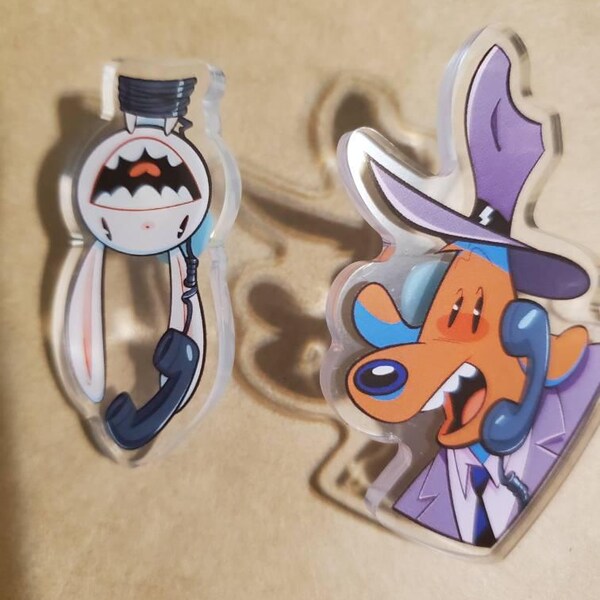 Sam and Max Telephone Acrylic Pin Set - Etsy