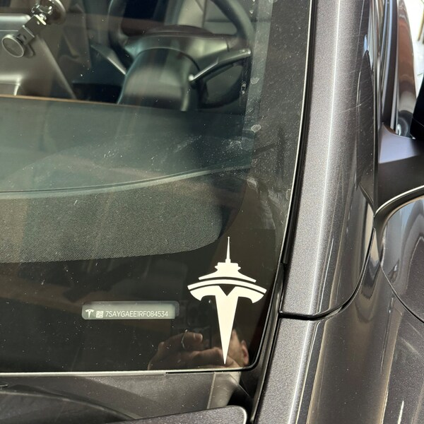 The Original Seattle Tesla Model 3/Y Badge Topper Decal - Etsy