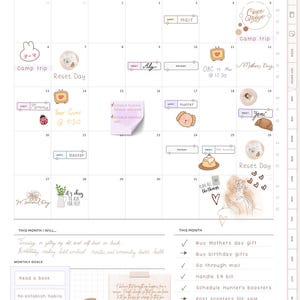 Digital Planner Sticky Notes, Pastel Stickers, Cute Stickers, Goodnotes ...