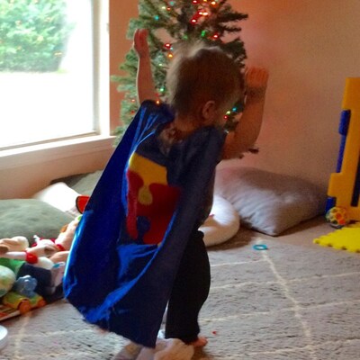 SUPERHERO POWER CAPES Single-sided With Emblem and Initial - Etsy
