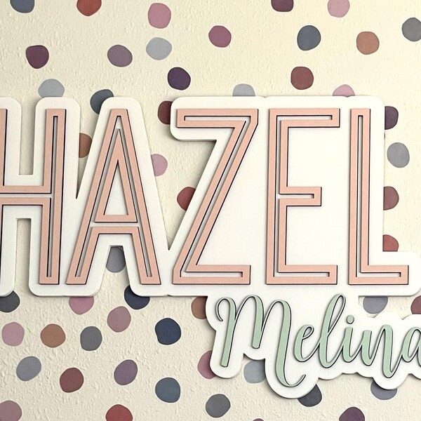 Custom Wooden Outlined Name Sign for Nursery - Etsy