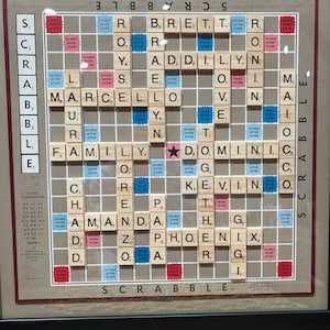 Custom Framed Scrabble Boards Personalized Gift Vintage Scrabble Board ...