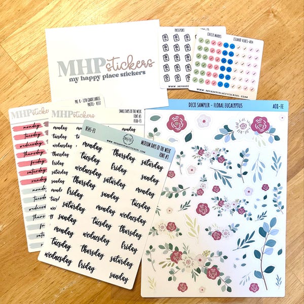 Mini Days of the Week Stickers for Bullet Journals and Planners ...