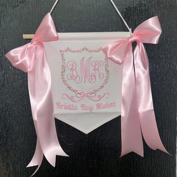 Custom Baby Banner for Hospital Door Sign & Nursery, Monogram Baby ...