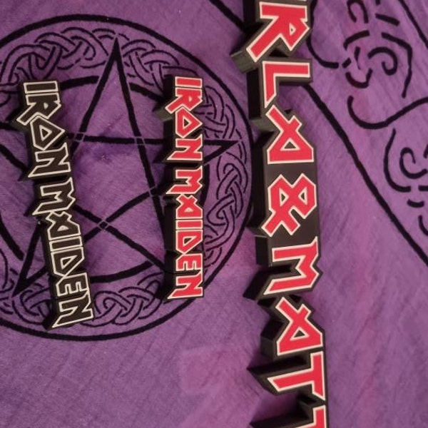 Custom Name Iron Maiden Font 3D Print - Etsy