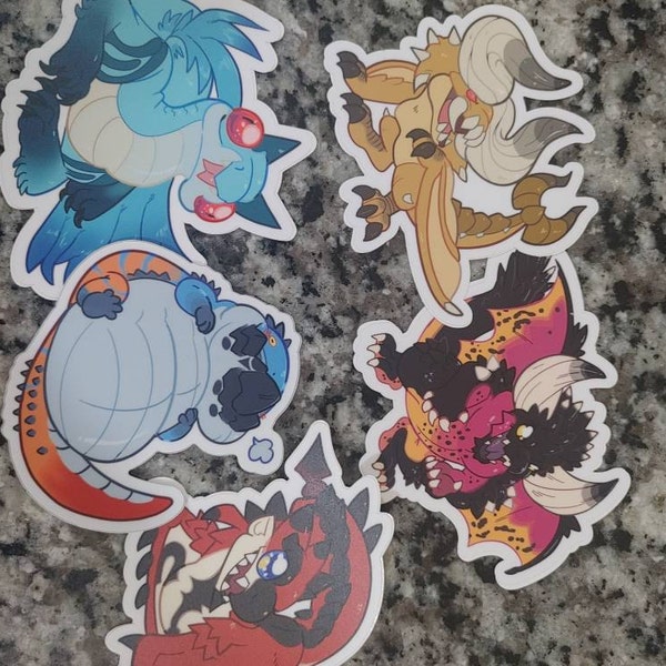 Monster Hunter World Vinyl Stickers - Etsy