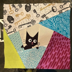 Ginger Cat Peek-a-boo Quilt BLOCK Pattern Cat Quilt Pattern - Etsy