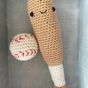 Baseball & Bat Crochet PATTERN ONLY Pdf DOWNLOAD Amigurumi Crochet ...