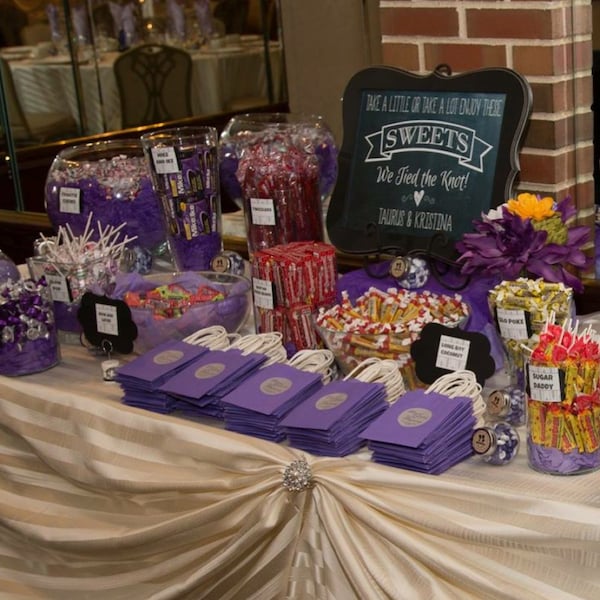 A Sweet Ending to a New Beginning Personalized Wedding Favor Stickers ...