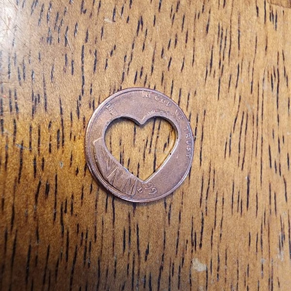 Heart Penny , Valentine Heart , Lucky in Love , Heart Cutout ...
