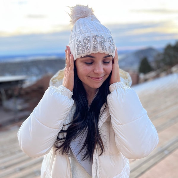 MRS Beanie Hat - Bride Beanie Hat Bridal Shower Gift for Bride to Be ...
