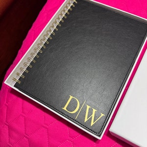 Custom Spiral Executive Journal Notebook, Personalized Spiral Vegan ...