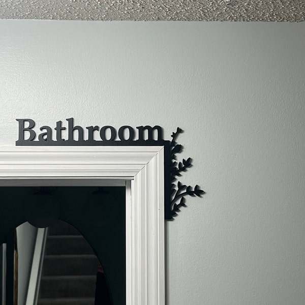 Bathroom Door Topper / Over the Door Sign / Bathroom Sign / Restroom ...