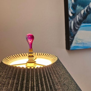 New Old Stock Clear Frosted Clam Shell Desk Lamp Fixture Shade Art Deco ...