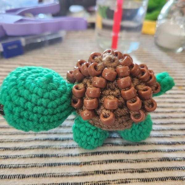 Beaded Fidget Turtle Crochet Pattern, Turtle Crochet Pattern, Crochet ...