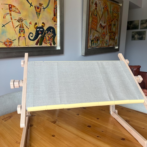 Needlework Table and Lap Hands-free Stand With Adjustable Frame Made of ...