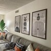 Boho Art Prints, Black and White Abstract Geometric Poster, Digital Art ...