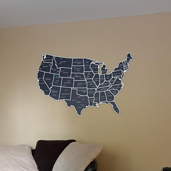 Custom USA Map, 50 States Photo Map, US Picture Map, Travel Memories on ...