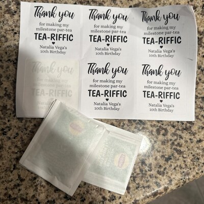 Personalized Tea Bag Favors W/ Custom Label Wedding Tea, Baby Shower ...