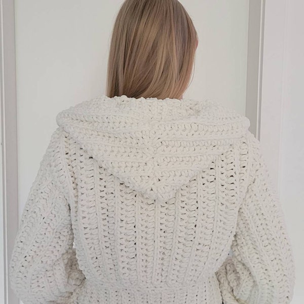 Cloud Cardigan PATTERN Crochet Hooded Soft Fluffy Puffy Oversized ...