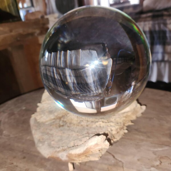 Clear Quartz Crystal Ball: Scrying Sphere, Altar Decor, Metaphysical ...