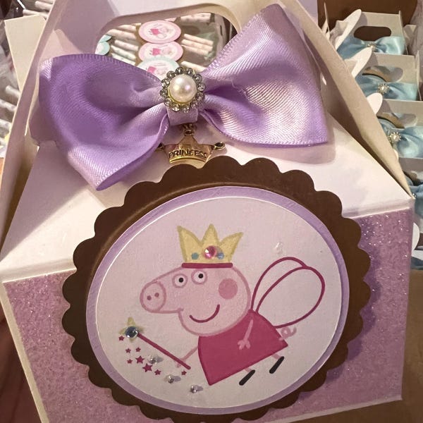 Personalized Princess Castle Favor Boxes; Pink and Gold Princess Gift ...