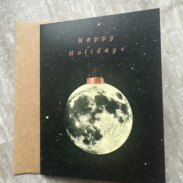 Moon Birthday Card • Gift for Friend • Ice Cream Cone • Space Birthday ...